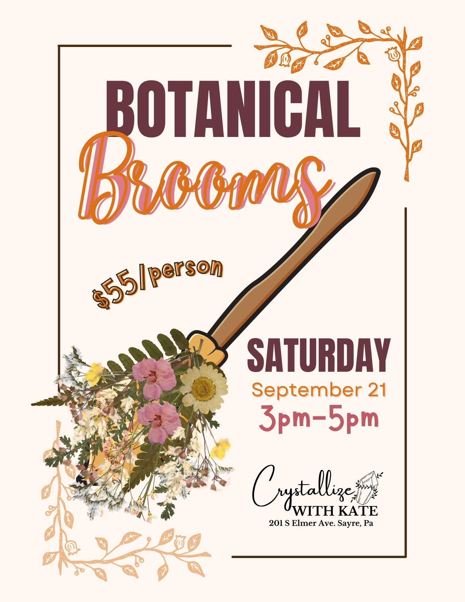 Botanical Broom Workshop | Crystallize with Kate